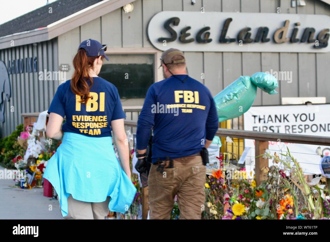 Santa Barbara, CALIFORNIA, USA. 10th Sep, 2019. FBI agents walk past ...