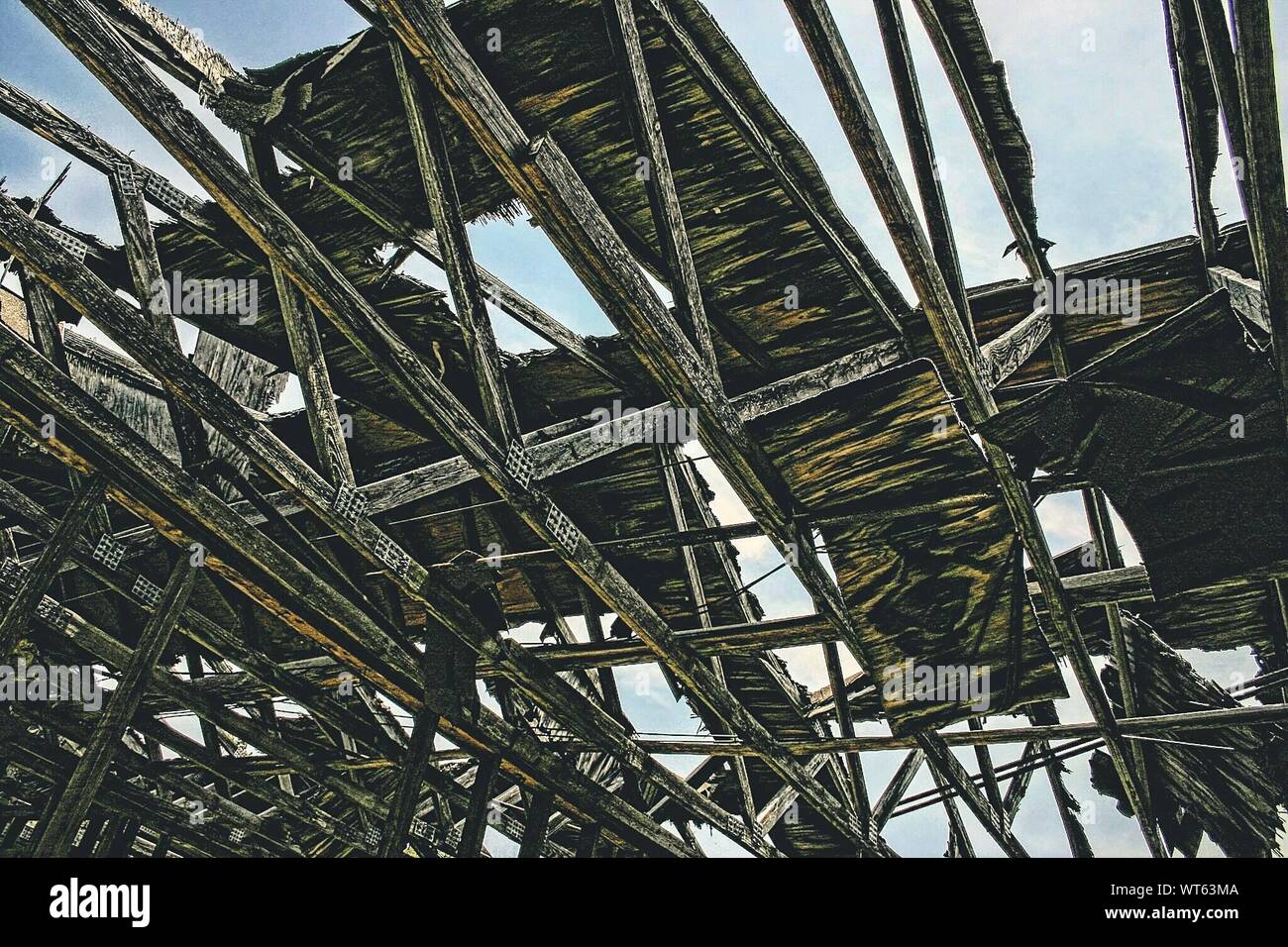 Broken wooden bridge hi-res stock photography and images - Alamy