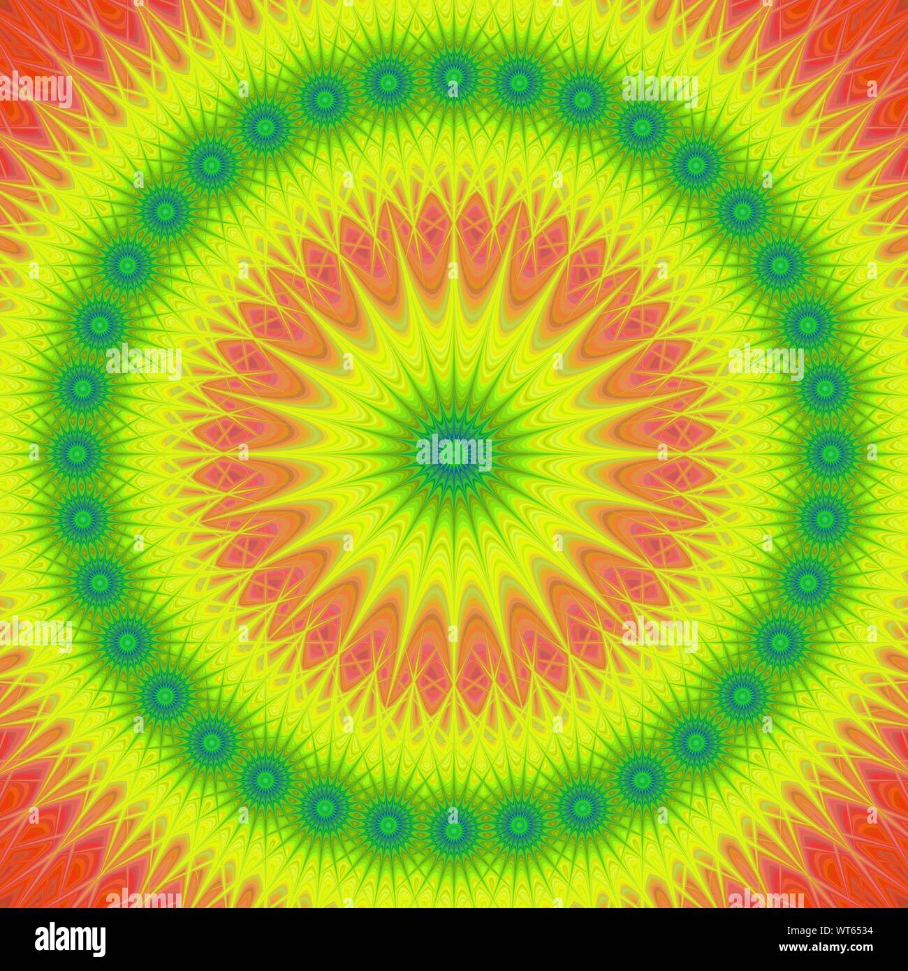 Multicolored computer generated mandala ornament design background ...