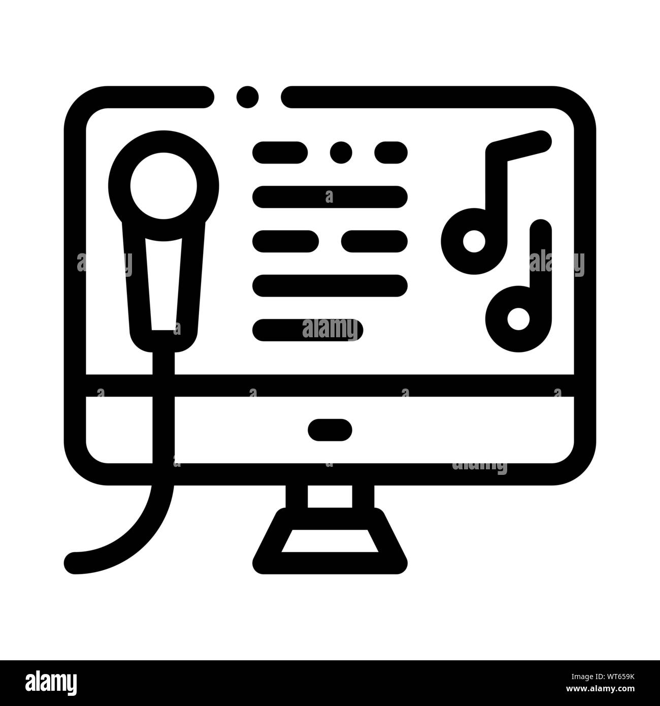 Computer Screen Internet Online Karaoke Vector Stock Vector Image & Art ... Computer Screen Internet Online Karaoke Vector Stock Vector Image & Art ...