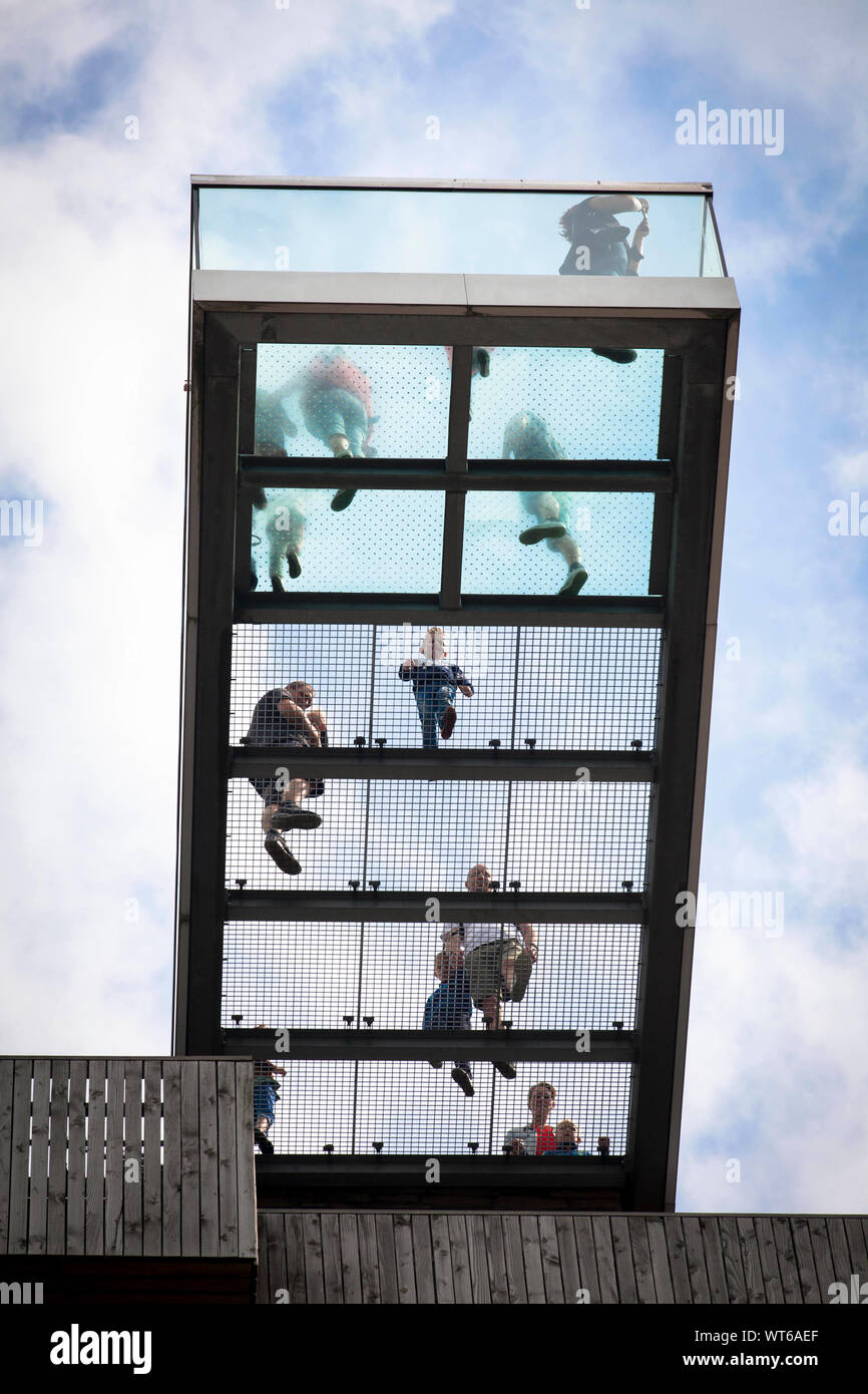 skywalk of the Wilhelmina Tower at the highest point of the Netherlands ...