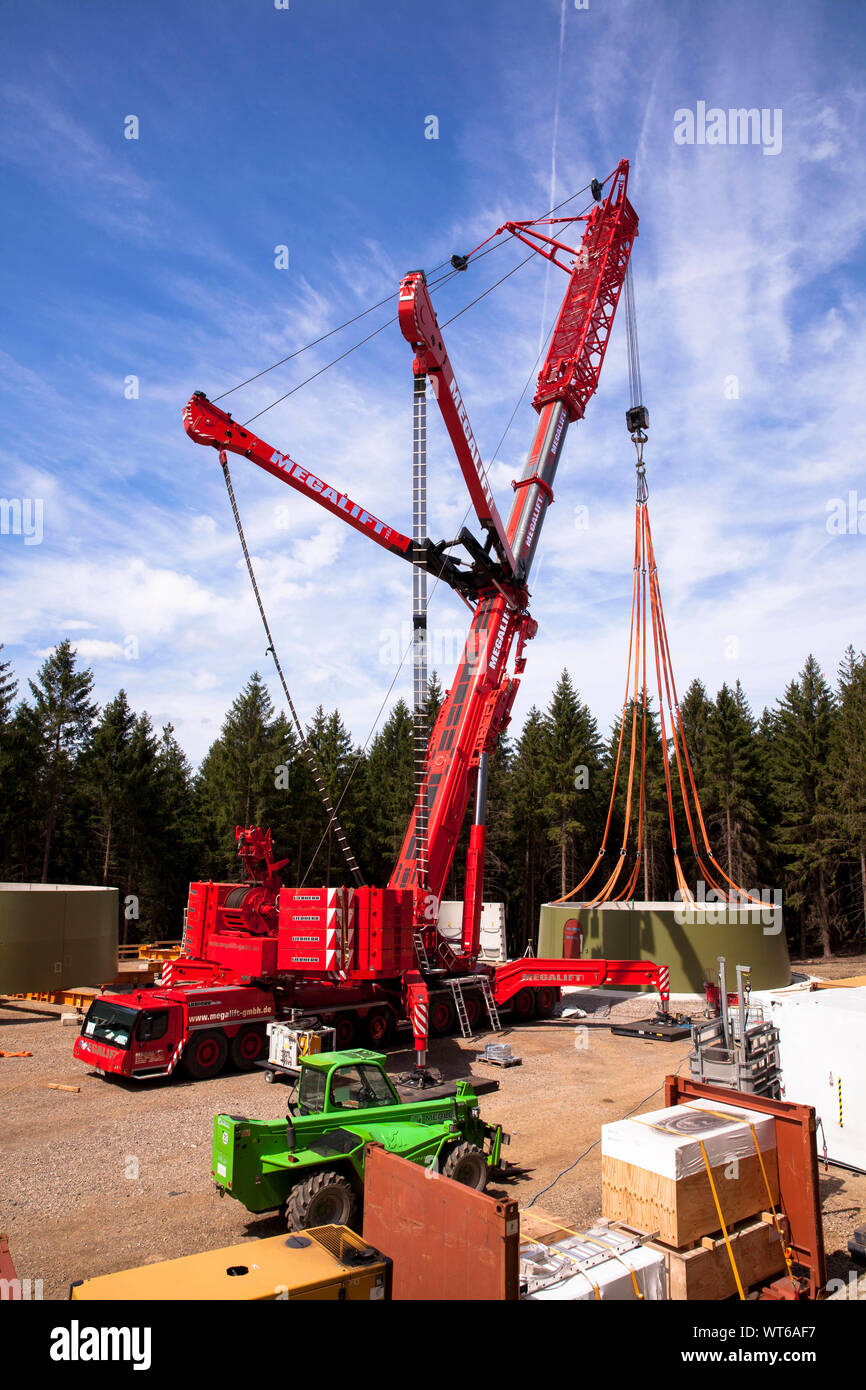 erection of an Enercon E115 wind turbine, height 207 meters, rotor ...