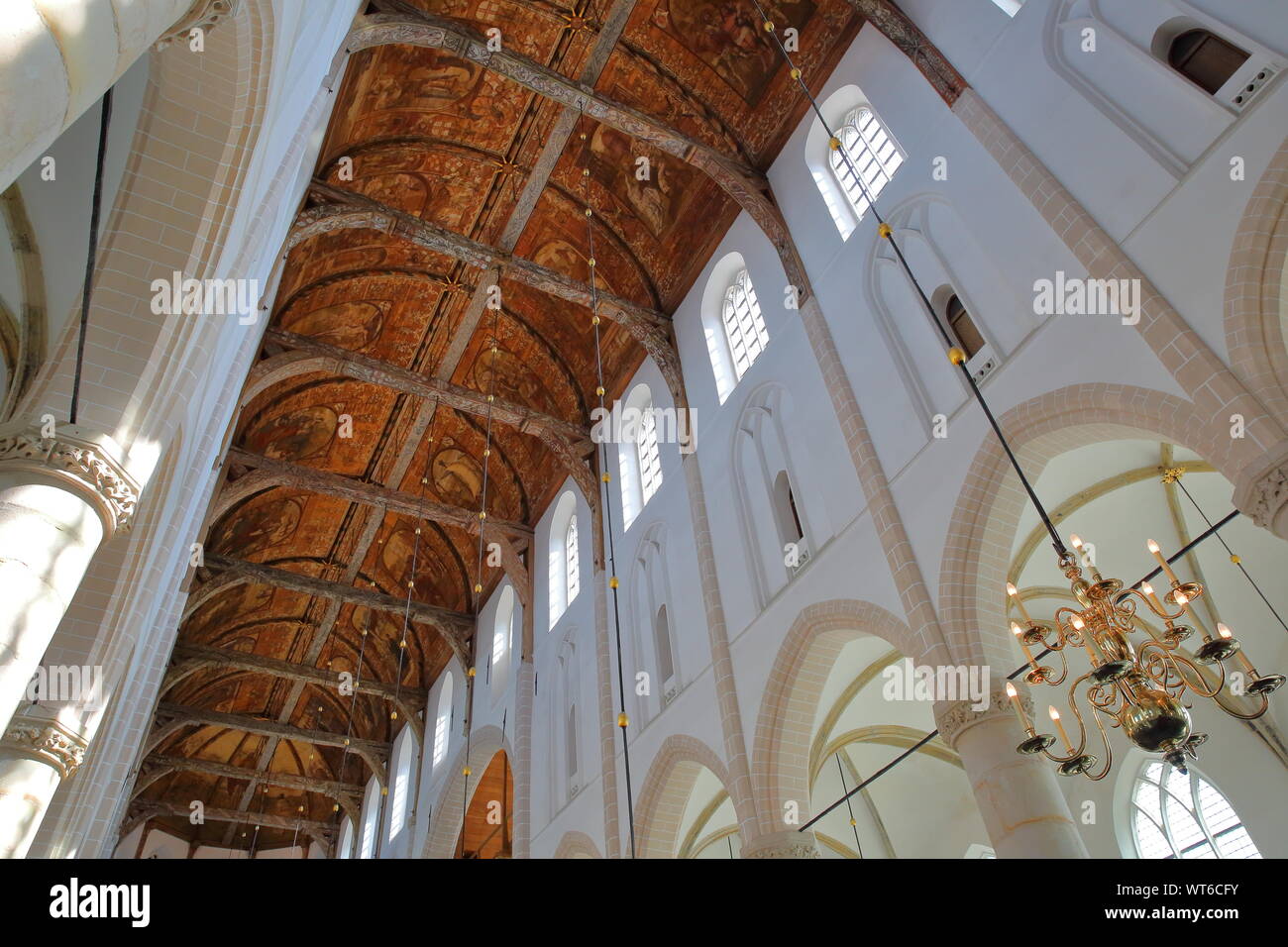 NAARDEN, NETHERLANDS - AUGUST 24, 2019: The interior of the Grote Kerk ...