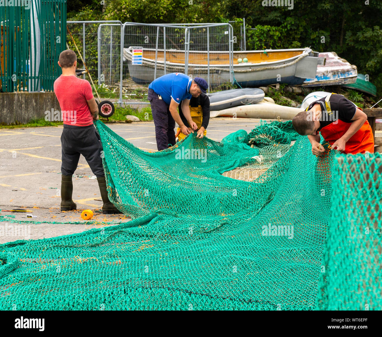 Mending trawl nets hi-res stock photography and images - Alamy