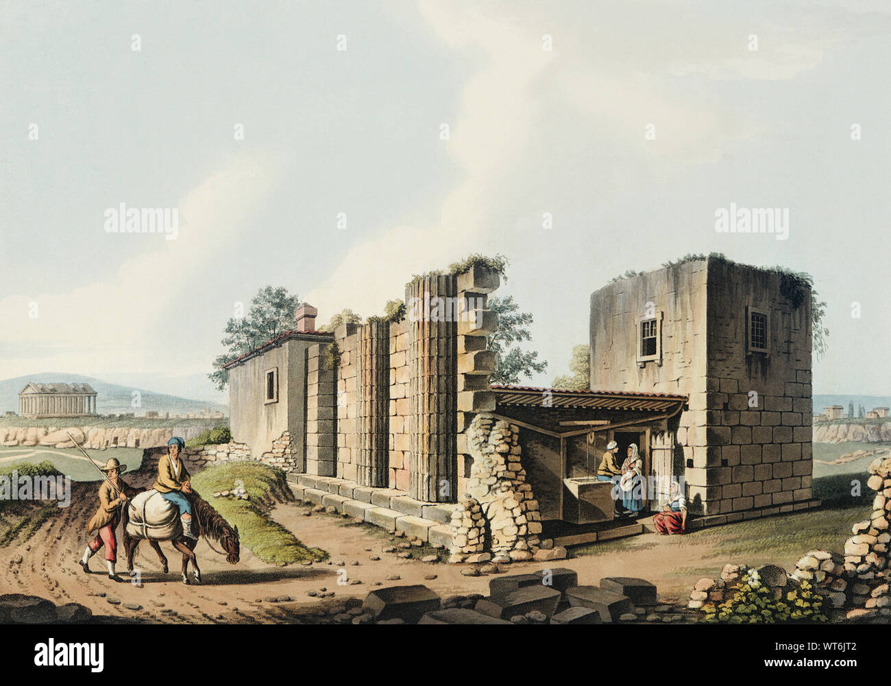 Luigi Mayer (1755-1803) - Ancient Temples At Agrigentum Stock Photo - Alamy
