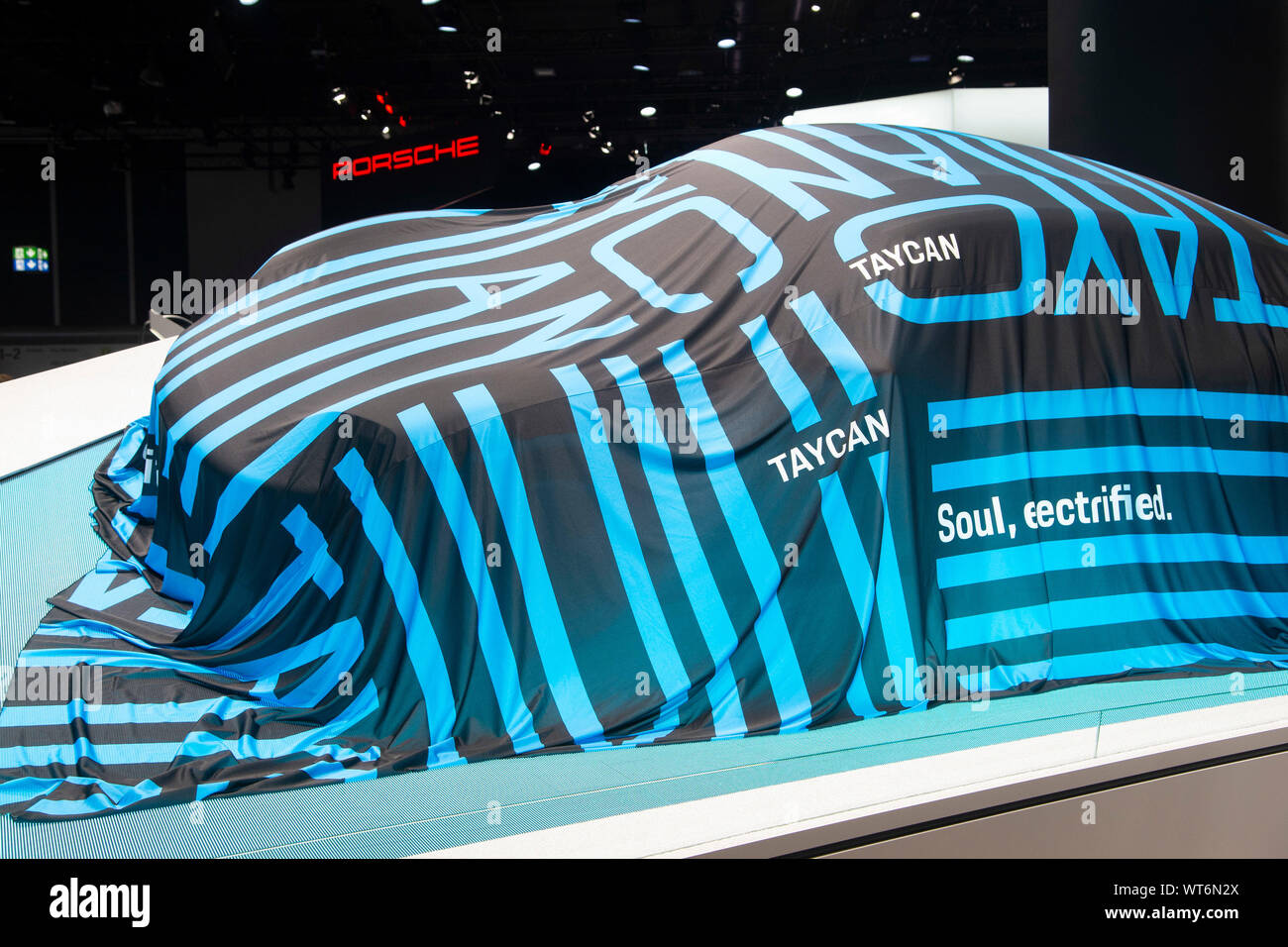Frankfurt, Deutschland. 10th Sep, 2019. Porsche presents the new Taycan ...