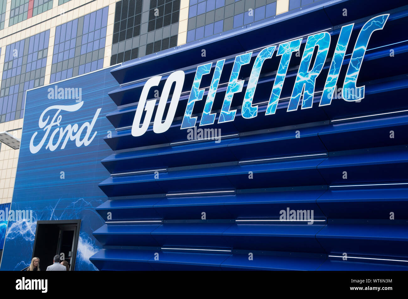 Frankfurt, Deutschland. 10th Sep, 2019. Lettering Ford Go Electric ...