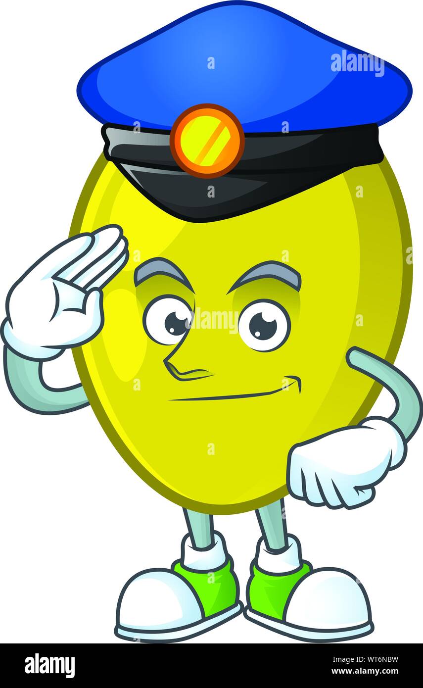 Police olive cartoon mascot for ingredient herbal Stock Vector Image ...