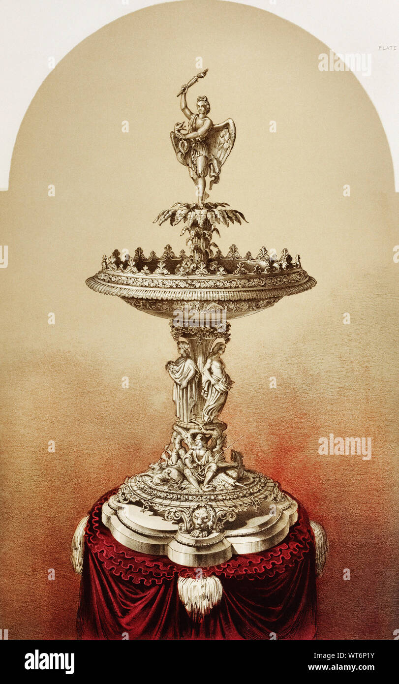 Sir Matthew Digby Wyatt (1820-1877) - Centre Piece in Silver - from the ...