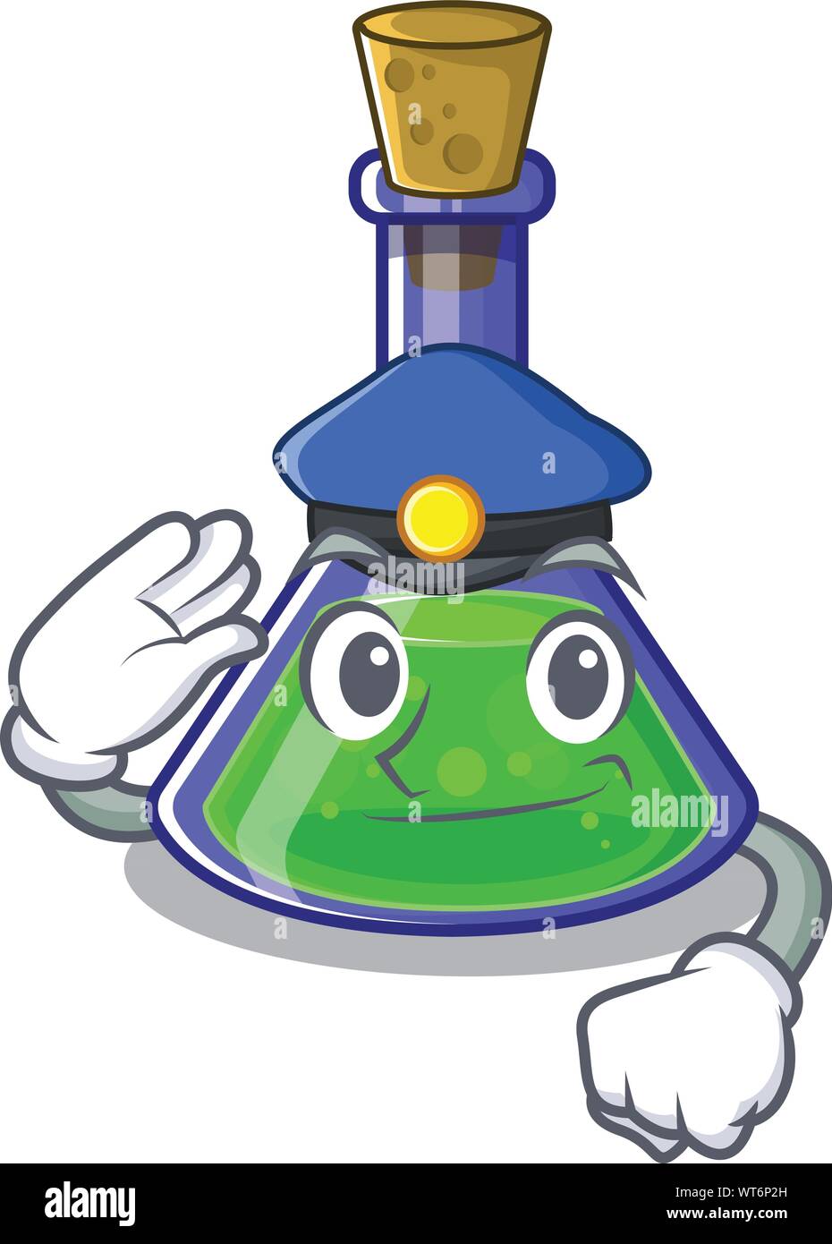 Police magic potion in a mascot bottle vector illustration Stock Vector ...