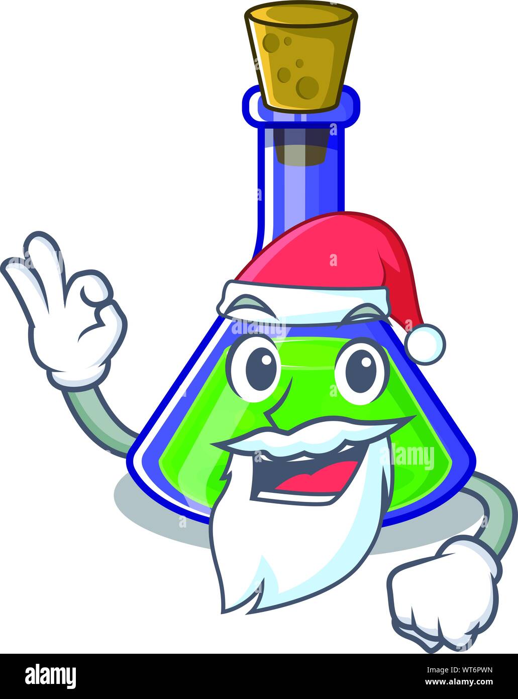 Santa magic potion on the cartoon table vector illustration Stock ...