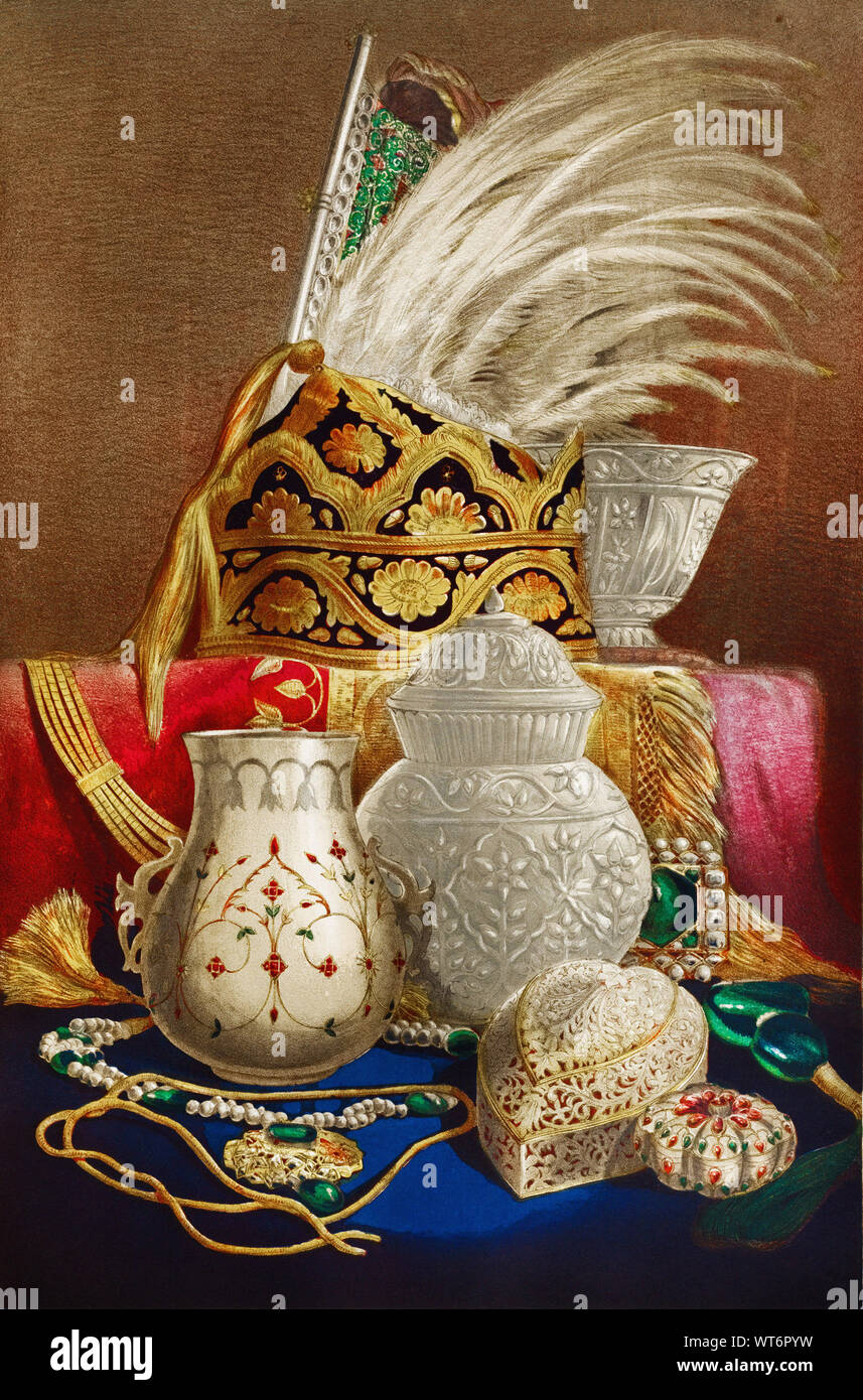 Sir Matthew Digby Wyatt (1820-1877) - Group of Crystal Vases and Indian ...