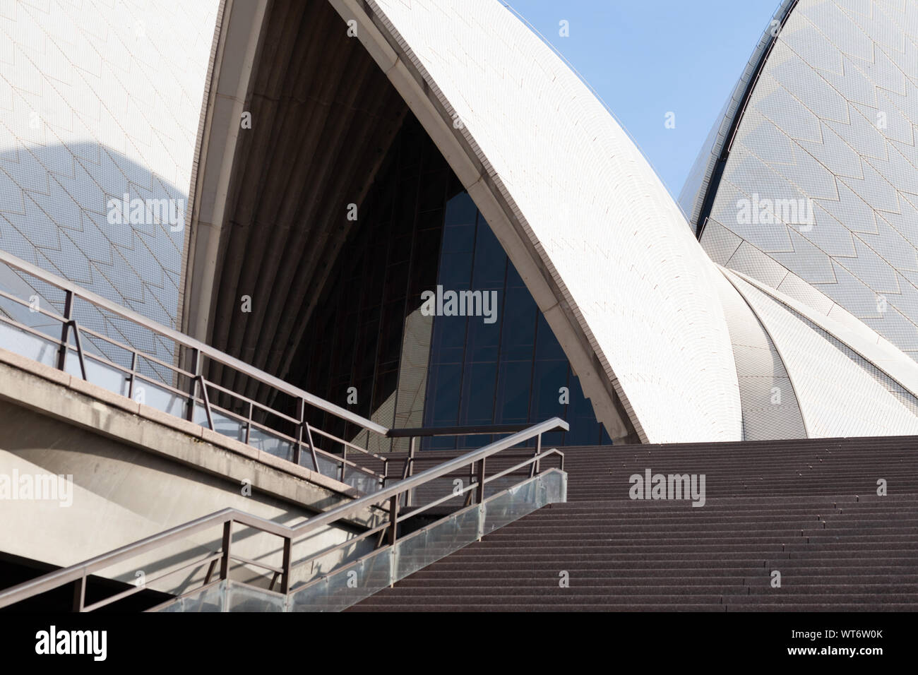 Sydney Opera House Roof Sails and Forecourt Steps. Close up. Abstract ...