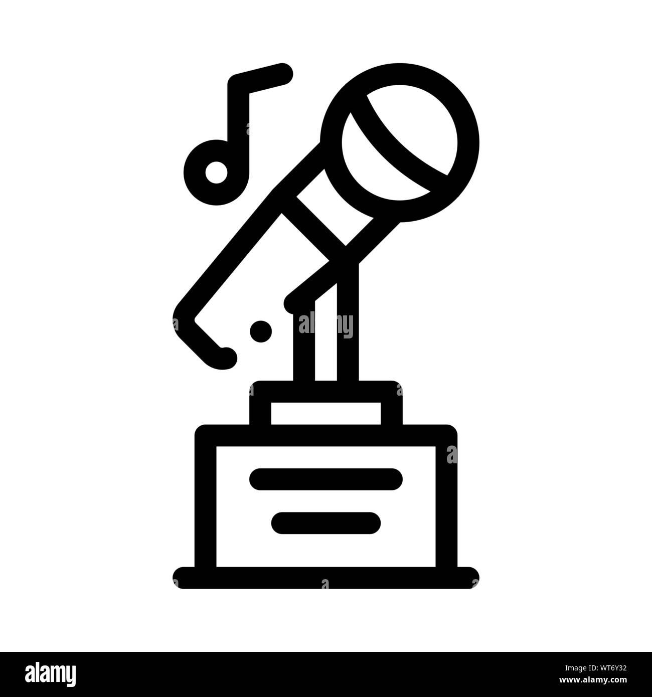 Microphone Equipment For Singing Songs Vector Icon Stock Vector Image ...