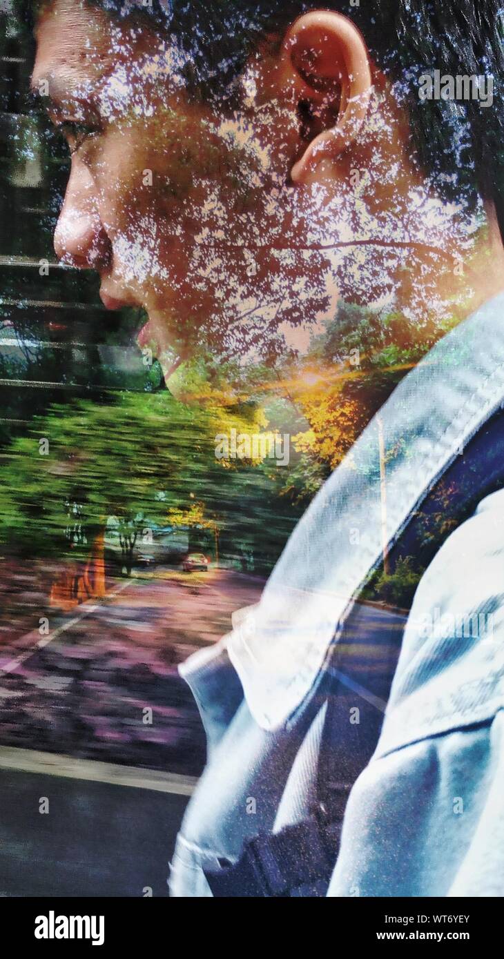 Double exposure man tree hi-res stock photography and images - Alamy