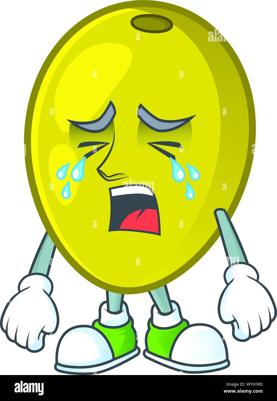 Crying olive oil cartoon mascot for herbal Stock Vector Image & Art - Alamy