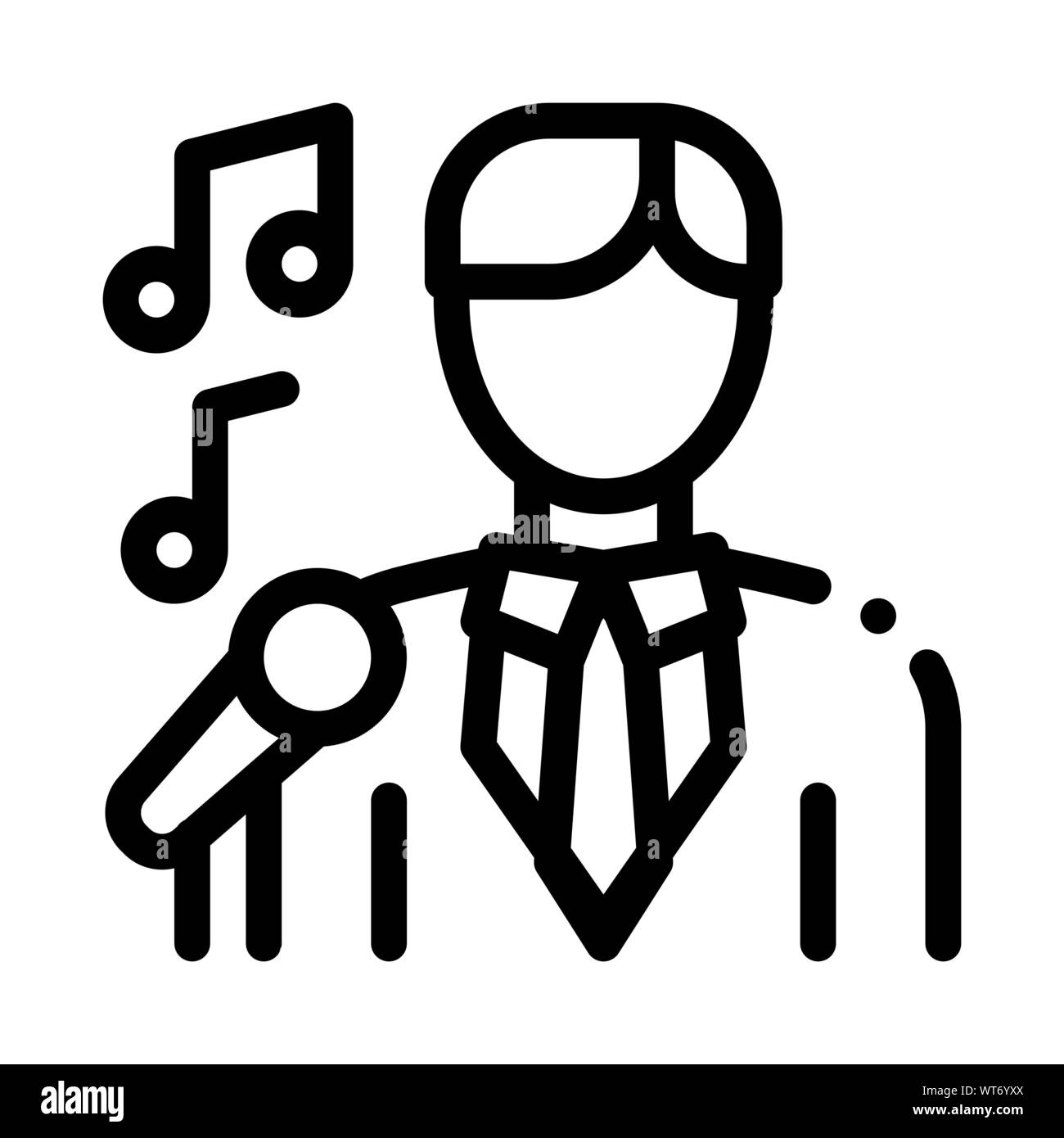 Listening human singing vector Cut Out Stock Images & Pictures - Alamy