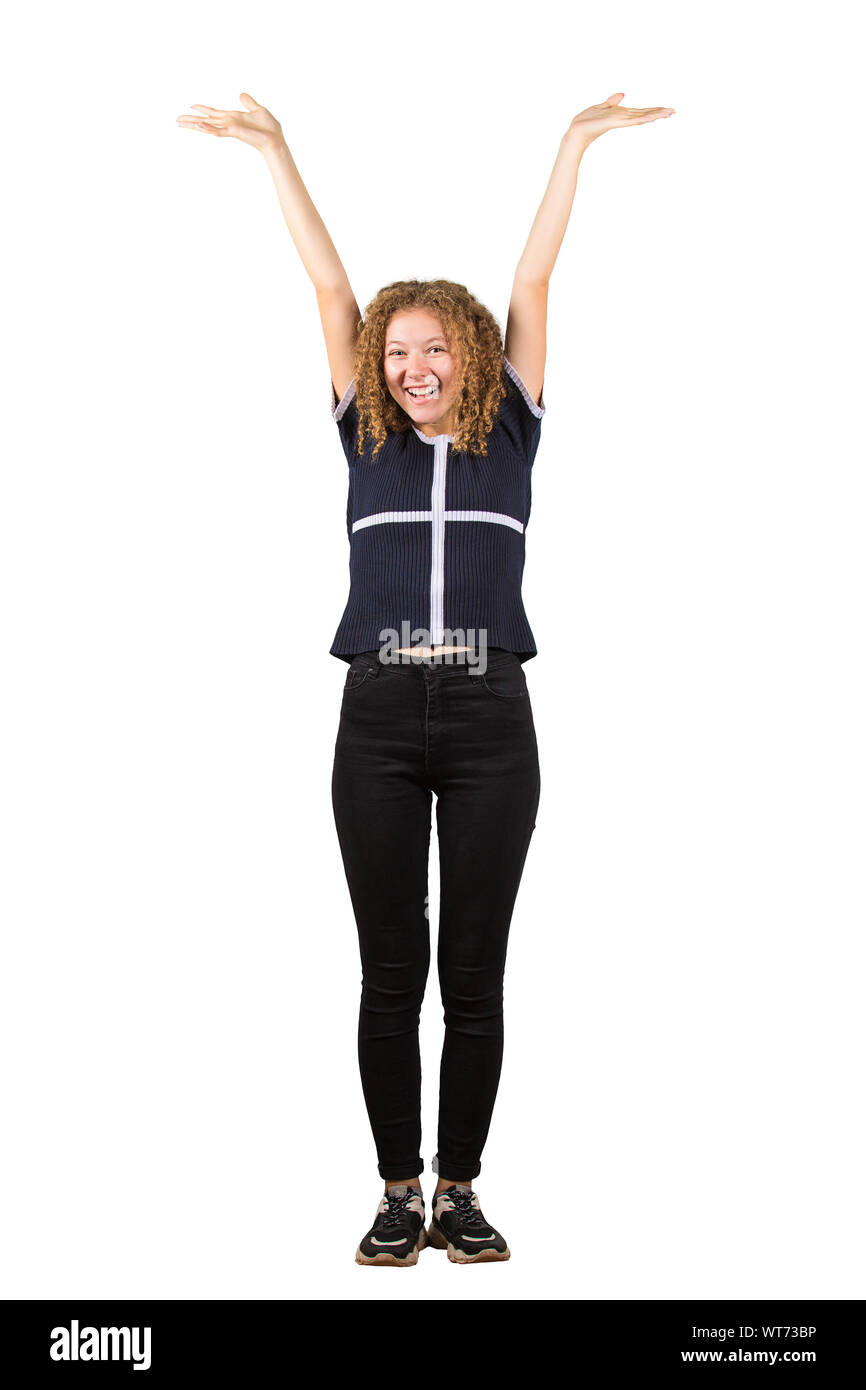 Freedom happiness concept girl Cut Out Stock Images & Pictures - Alamy