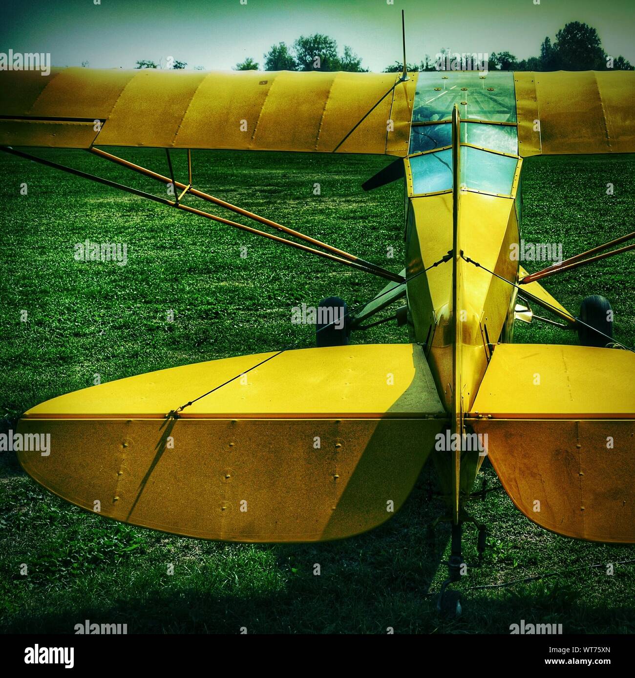 Yellow Airplane High Resolution Stock Photography and Images - Alamy