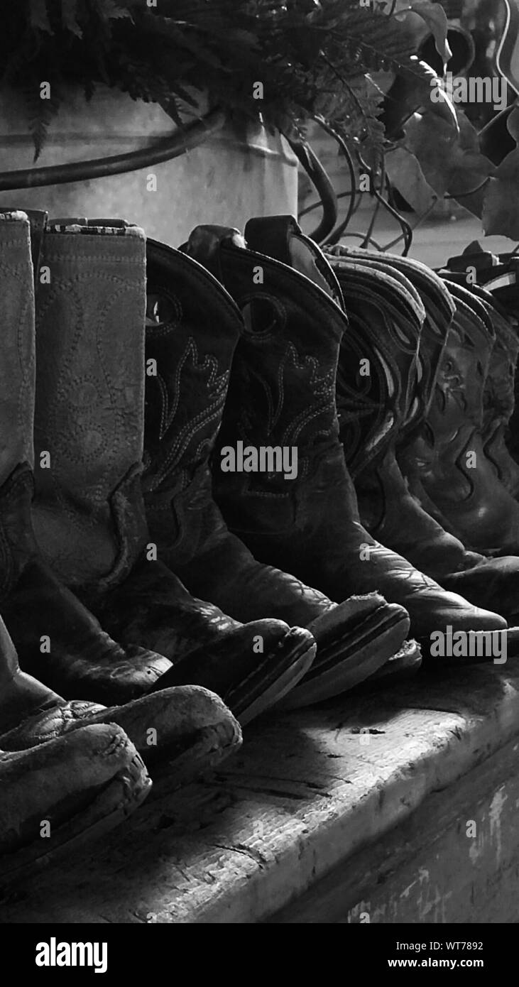 Cowboy boot wall hi-res stock photography and images - Alamy