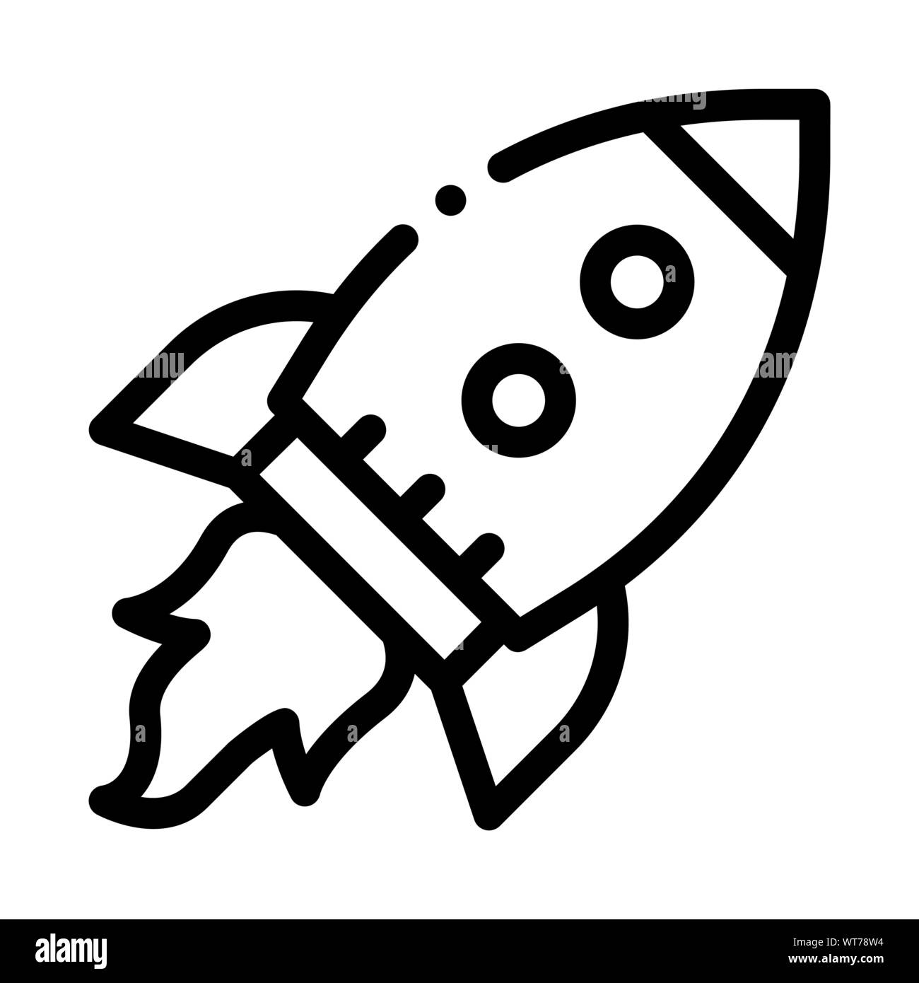 Flying Rocket Spaceship Agile Element Vector Icon Stock Vector Image ...