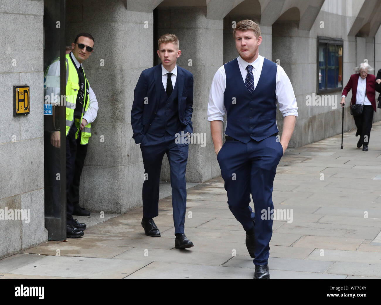 The sons of former bond actor eric michels hi-res stock photography and ...