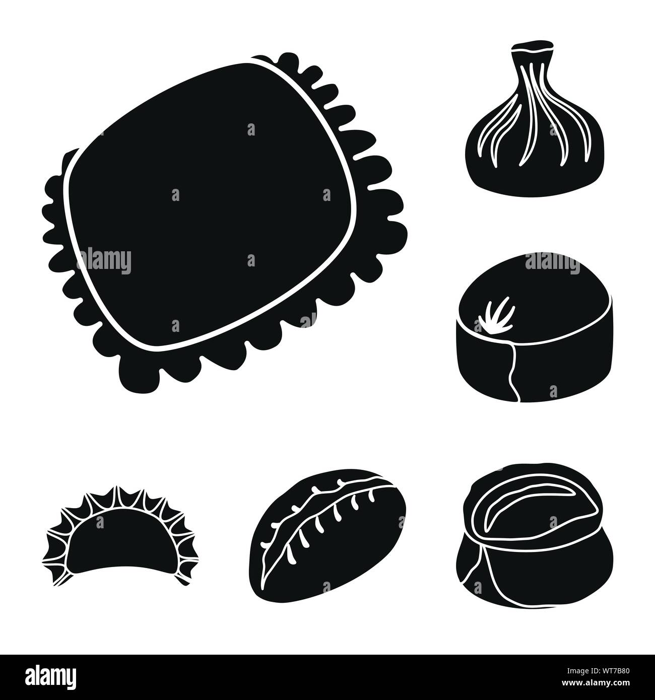 Isolated object of cuisine and appetizer symbol. Set of cuisine and ...