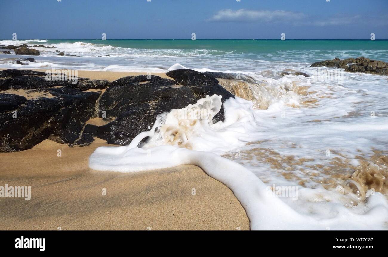 Wave hitting rock beach hi-res stock photography and images - Alamy