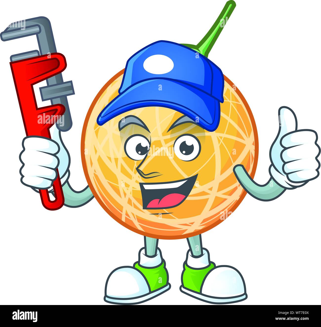 Plumber melon cartoon character for health mascot vector illustration ...