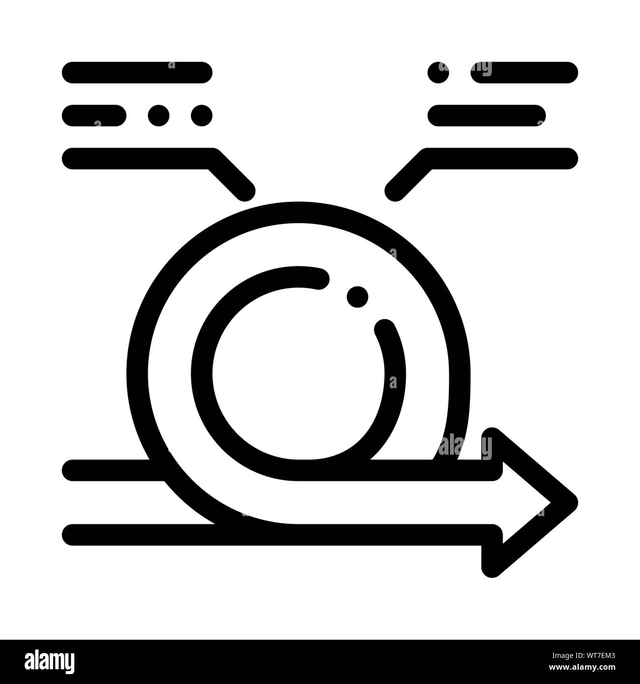 Round Agile Arrow Mark With Comments Vector Icon Stock Vector Image ...