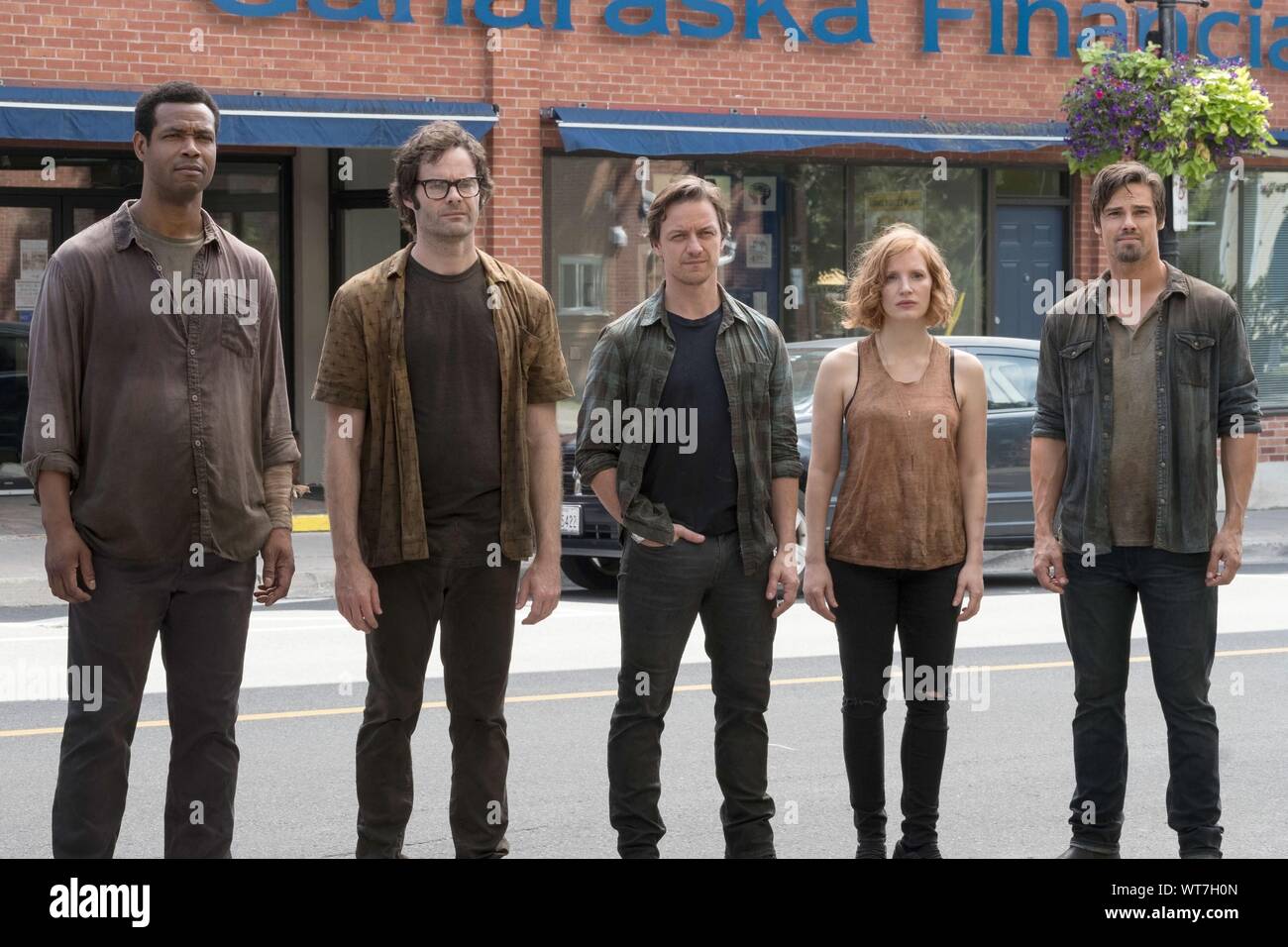 IT CHAPTER TWO, from left: Isaiah Mustafa, Bill Hader, James McAvoy ...