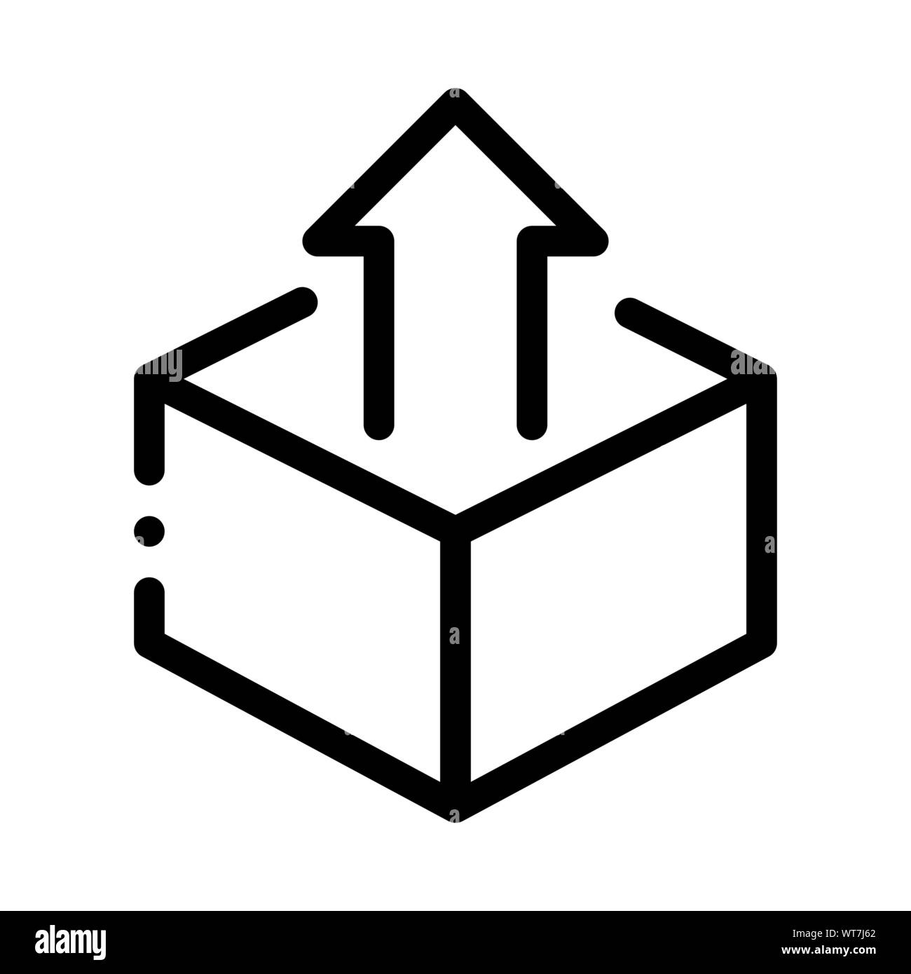 Box Container With Arrow Agile Element Vector Icon Stock Vector Image ...