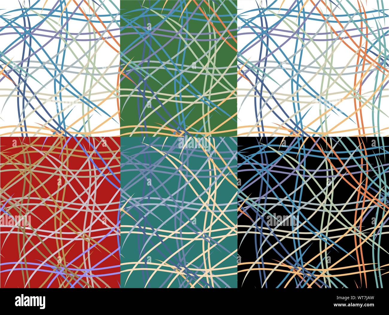 Beautiful abstract design template with black abstract line set on ...