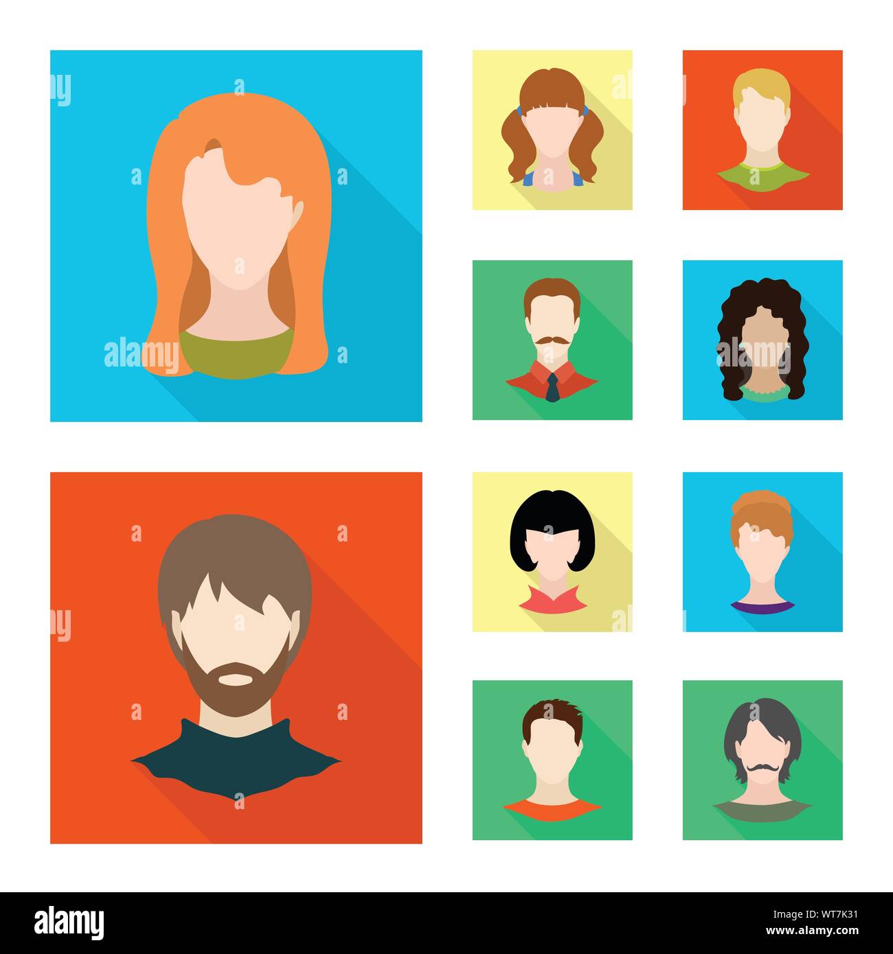 Vector illustration of avatar and dummy icon. Collection of avatar and ...