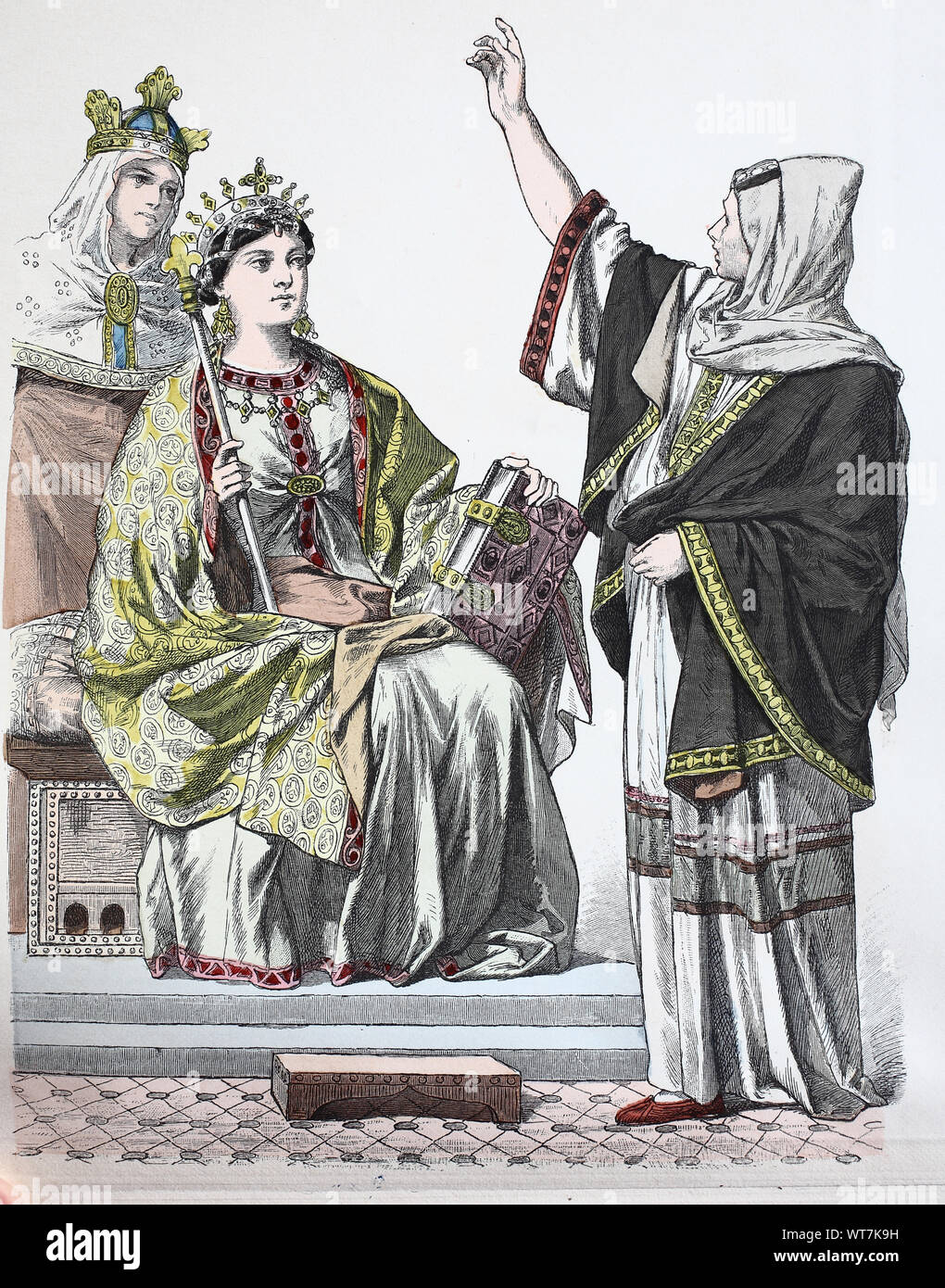 National costume, clothes, history of the costumes, Carolingians from ...