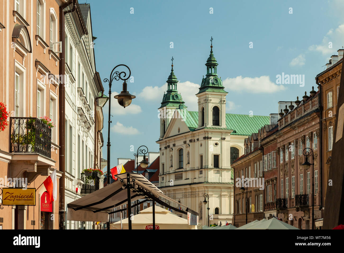 Summer afternoon in Warsaw New Town, Poland Stock Photo - Alamy