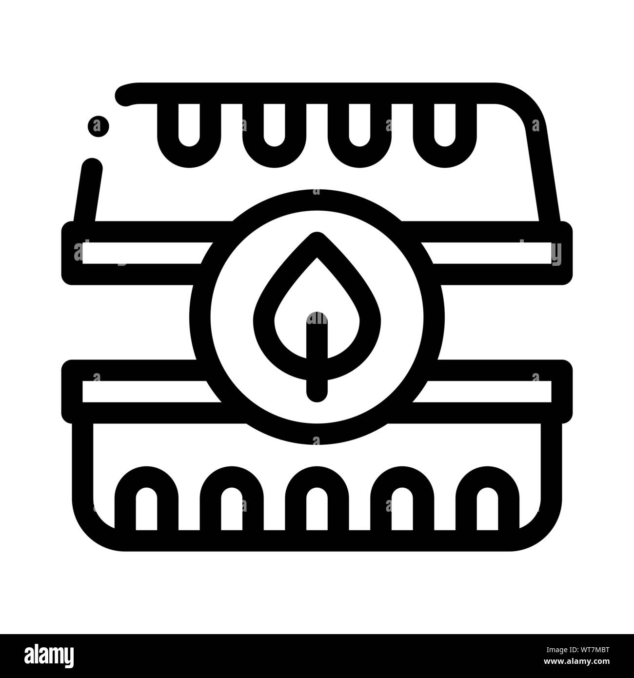 Transportation Box And Plant Leaf Packaging Vector Stock Vector Image ...