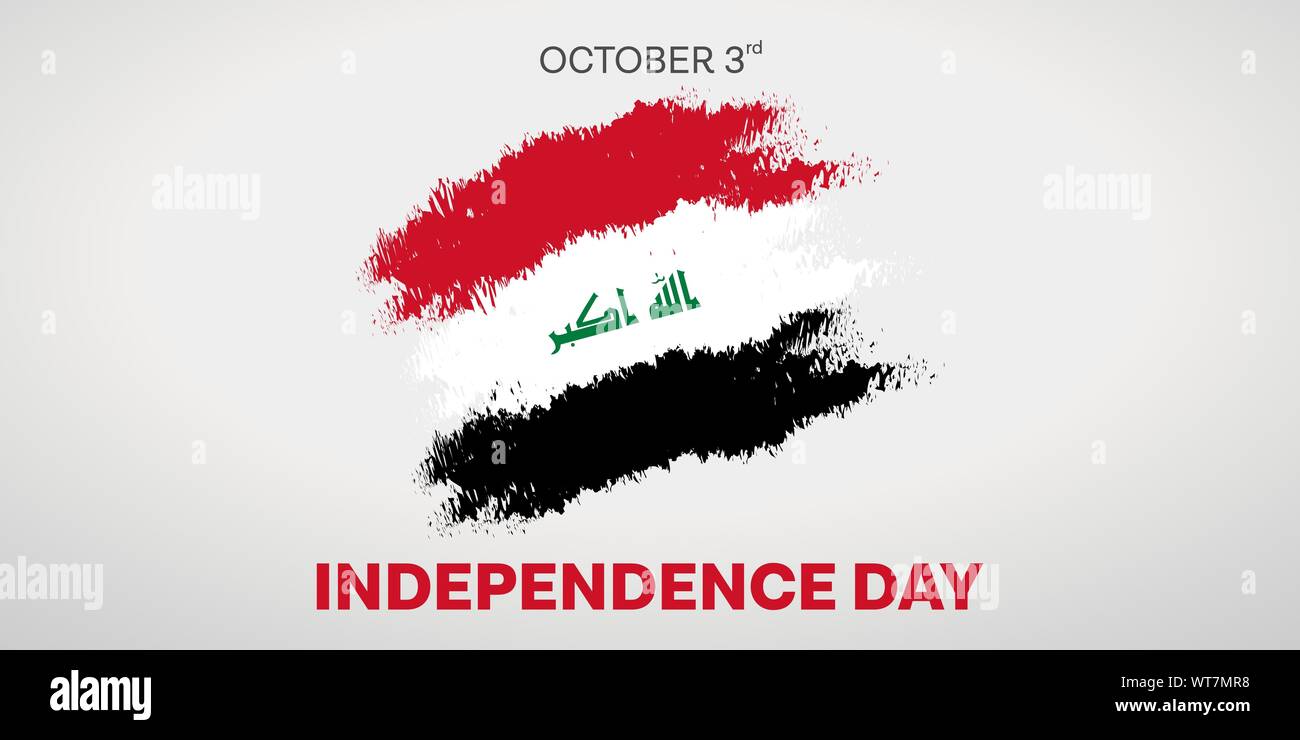 October 3rd Happy Independence day of Iraq Stock Vector Image & Art - Alamy