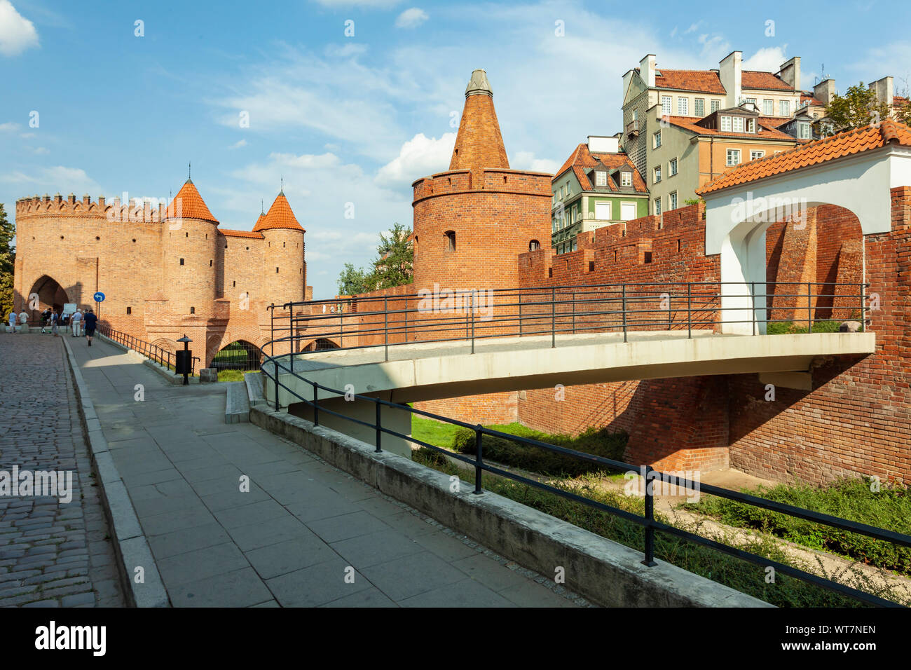 Summer afternoon at Warsaw city walls, Poland Stock Photo - Alamy