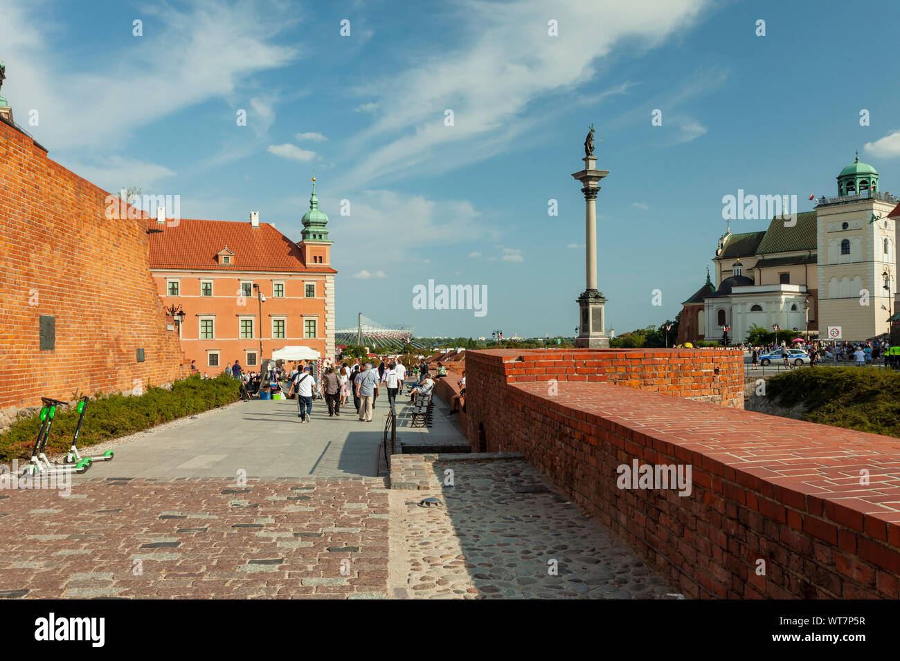Summer afternoon at Warsaw city walls, Poland Stock Photo - Alamy