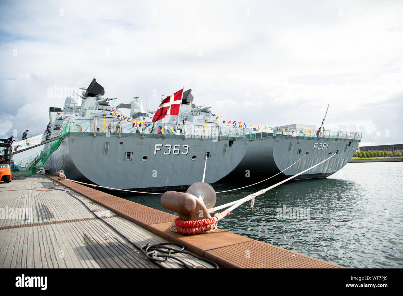 Danish Frigates in Copenhagen Harbour Stock Photo - Alamy