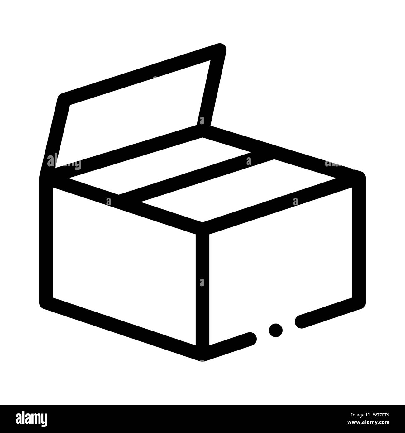 Cardboard Transportation Box Packaging Vector Icon Stock Vector Image ...