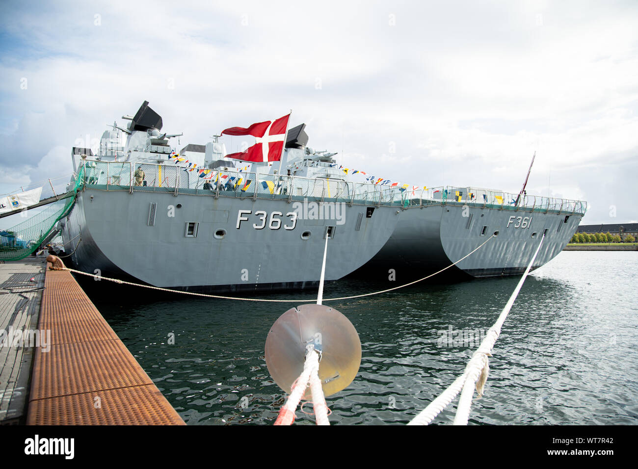 Danish Frigates in Copenhagen Harbour Stock Photo - Alamy