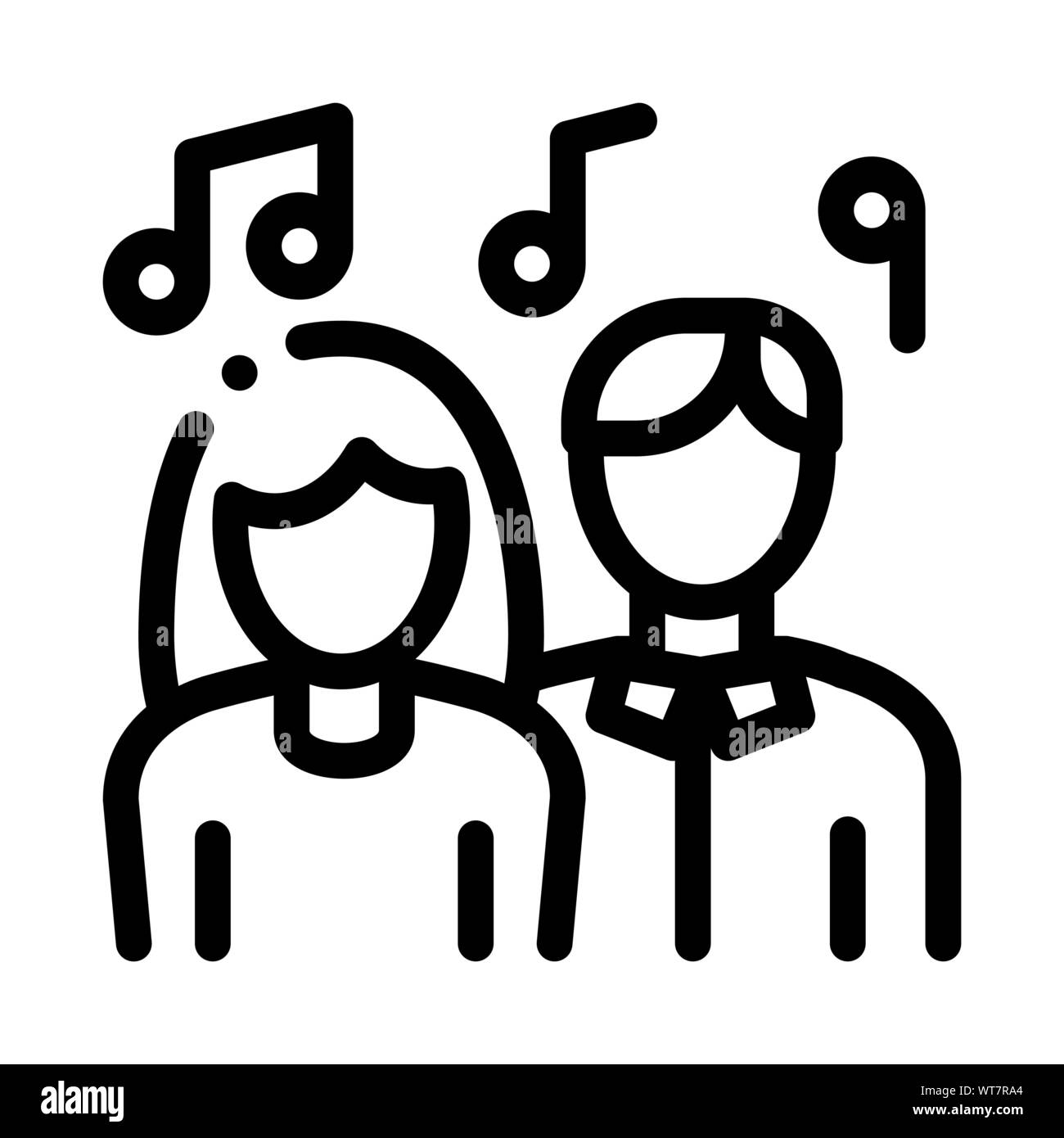 Human silhouettes singing song in hi-res stock photography and images ...