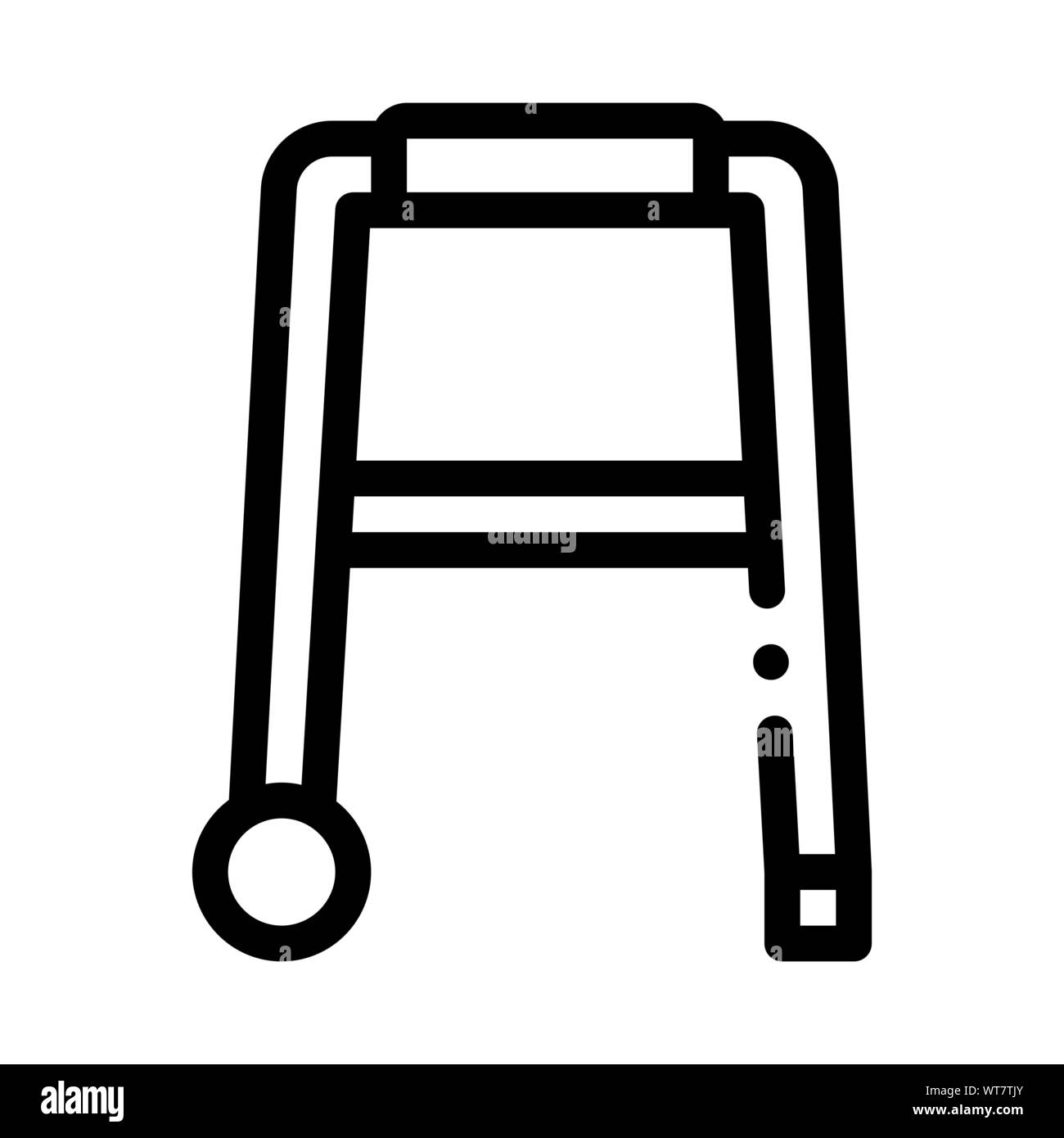 Walker Orthopedic Equipment With Rollers Vector Stock Vector Image ...