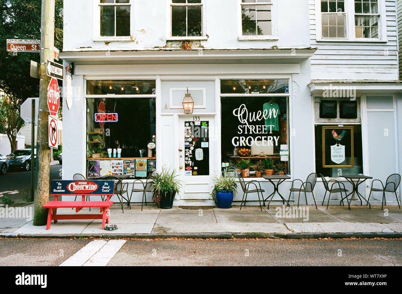 Corner Store with Character in Upscale Neighborhood Stock Photo - Alamy