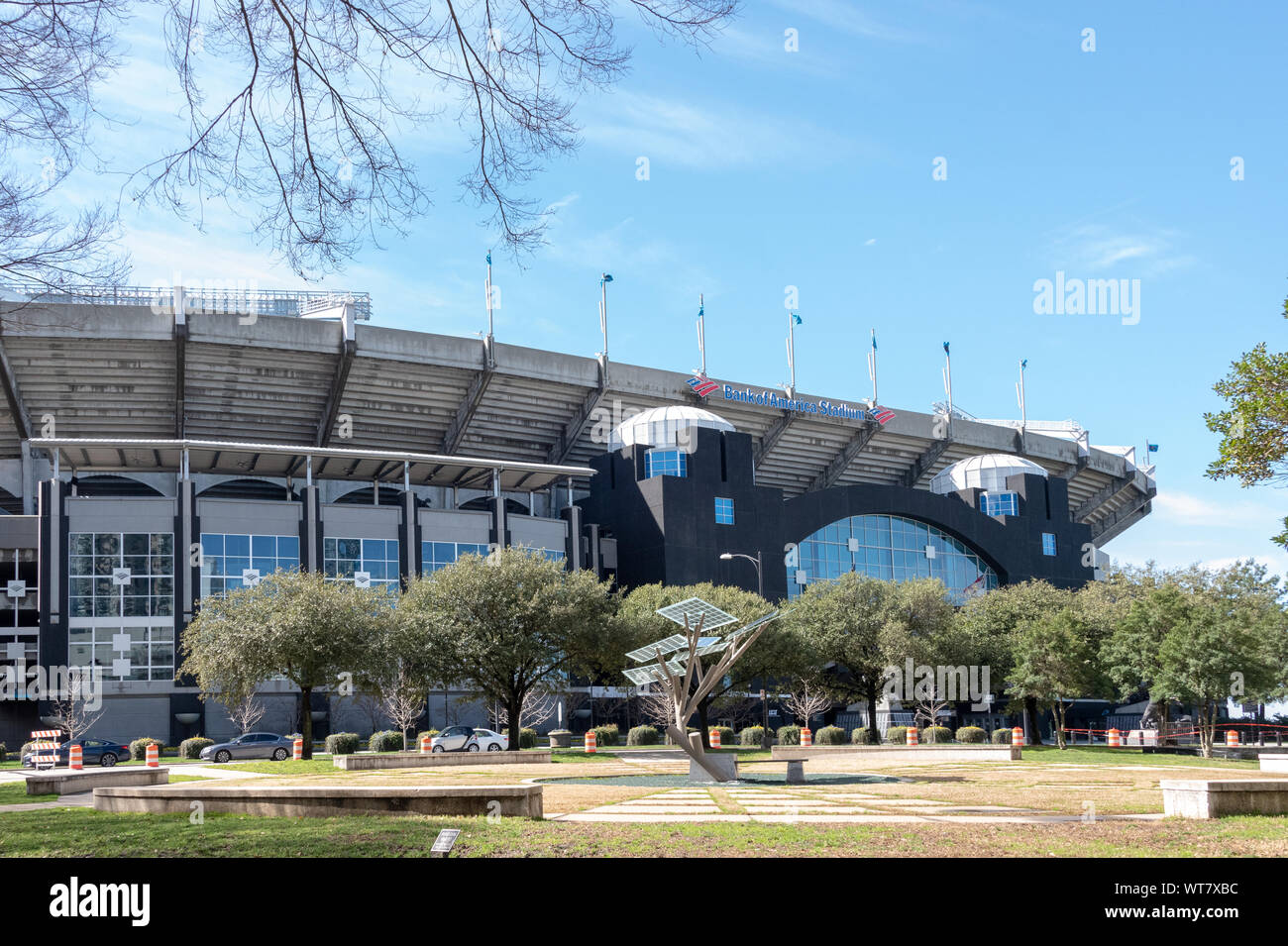 Charlotte, USA - February 24, 2019: View of the Bank of America Stadium ...