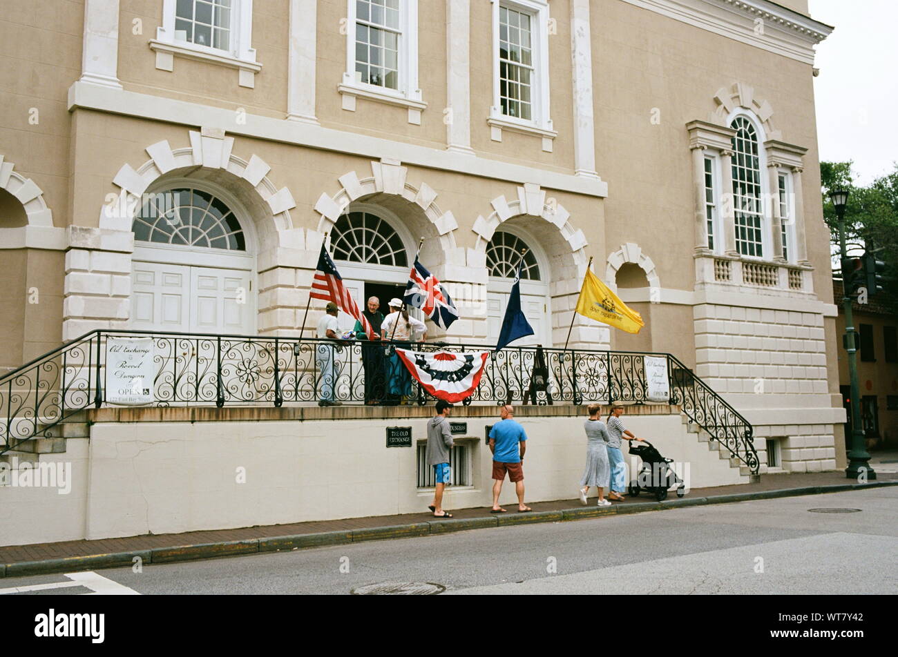 Colonial Reenactors at 18th Century Exchange Buildings which Dates from ...