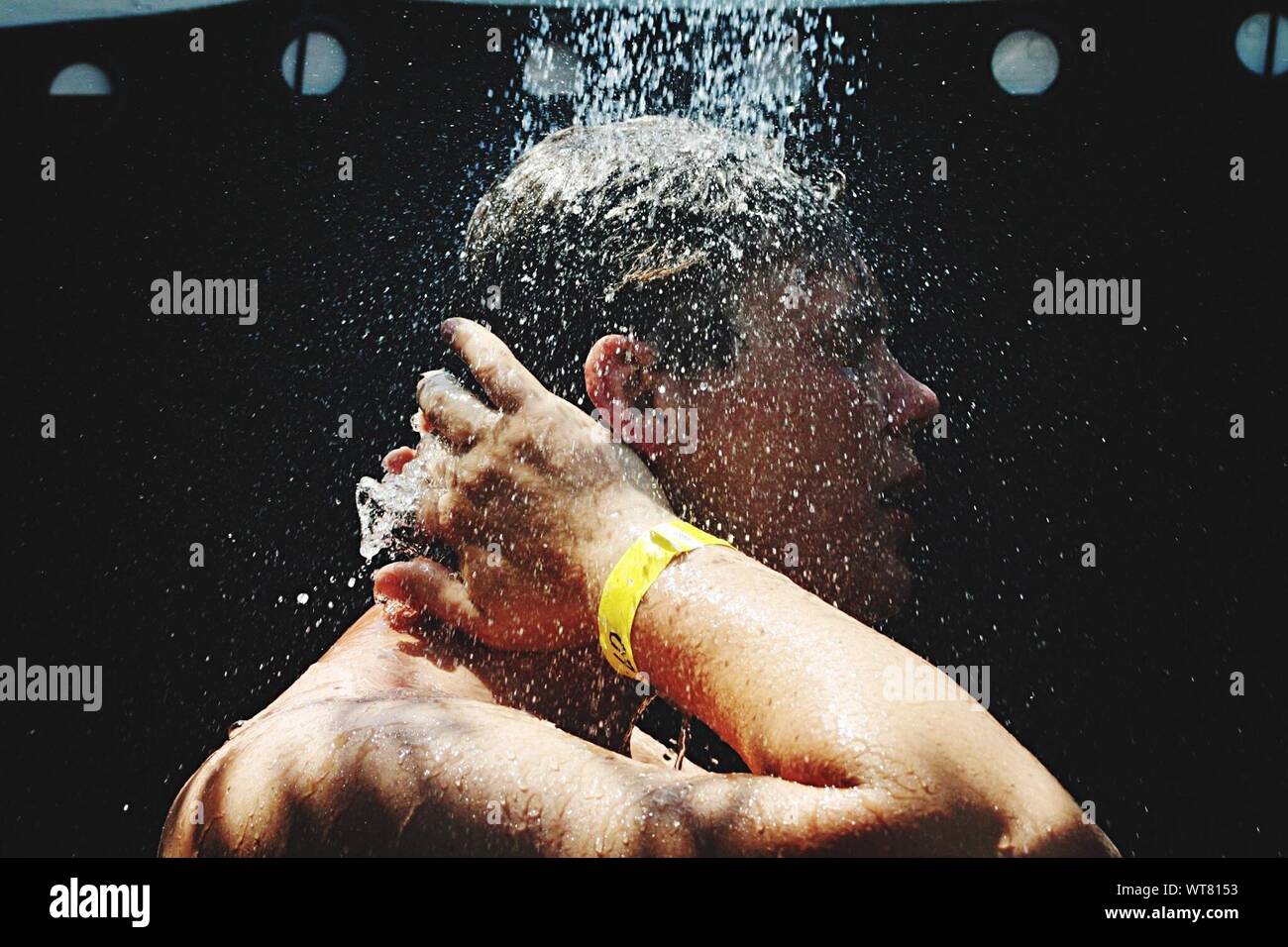 Man Taking Shower High Resolution Stock Photography and Images - Alamy