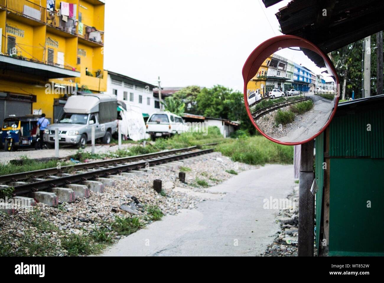 Convex mirror on the road hi-res stock photography and images - Alamy